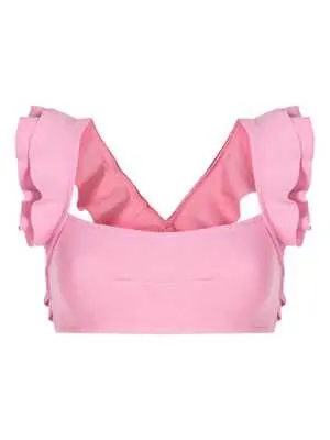 CLUBE BOSSA Jasper Ruffled Bikini Top - Pink