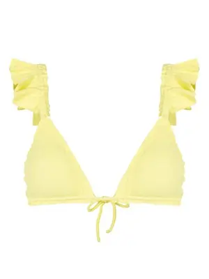 CLUBE BOSSA Laven Ruffled Bikini Top - Yellow