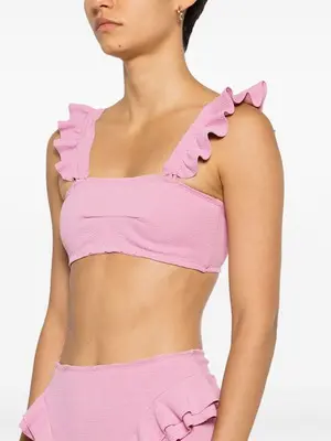 CLUBE BOSSA Zarbo Ruffle-detail Bikini Top - Pink