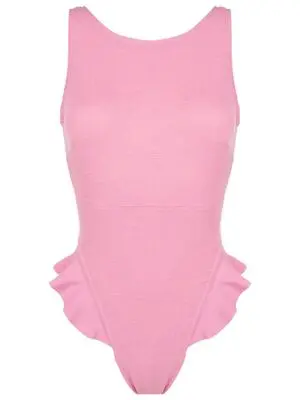 CLUBE BOSSA Goya Ruffled Swimsuit - Pink
