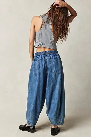 Free People We The Free Ridley Pull-on Barrel Jeans