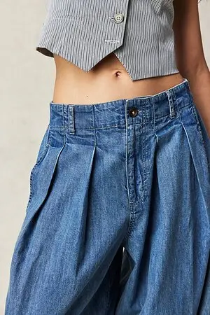 Free People We The Free Ridley Pull-on Barrel Jeans