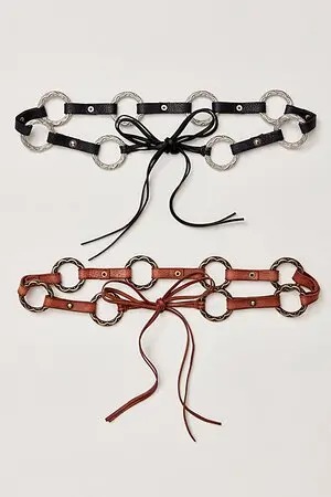 Free People Onyx Leather Wrap Belt - Black | Editorialist display picture 3