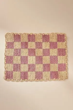 Anthropologie Handwoven Checkered - Lilac