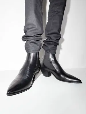 Saint Laurent Ellis 50 Leather Chelsea Boots - Black | Editorialist