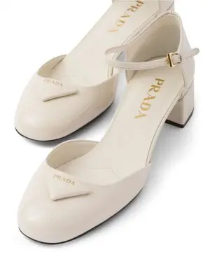 Prada Triangolo 35 Patent Leather Ballet Pumps