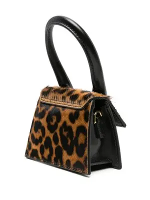 Jacquemus Black Le Chiquito Cheetah-print Mini Bag