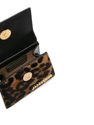 Jacquemus Black Le Chiquito Cheetah-print Mini Bag