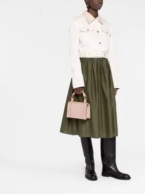 Chloé Neutral Ora Small Leather Top Handle Bag