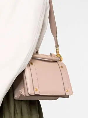 Chloé Neutral Ora Small Leather Top Handle Bag