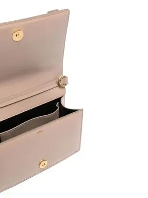 Chloé Neutral Ora Small Leather Top Handle Bag