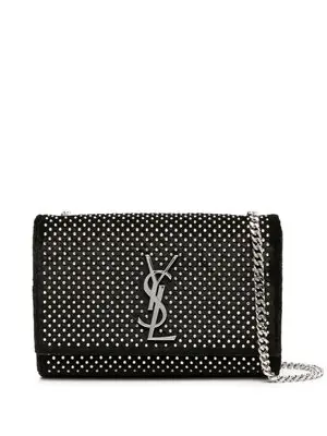 Saint Laurent Small Kate Crystal-embellished Shoulder Bag