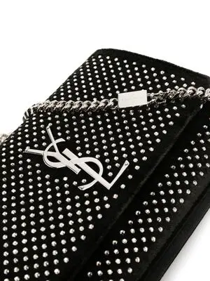 Saint Laurent Small Kate Crystal-embellished Shoulder Bag