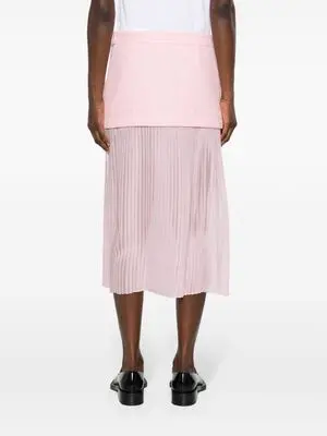 Gucci Layered Silk-tweed Midi Skirt