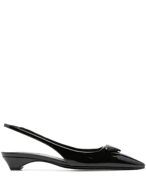 Prada Triangle Logo Leather Pumps