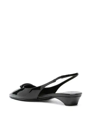 Prada Triangle Logo Leather Pumps