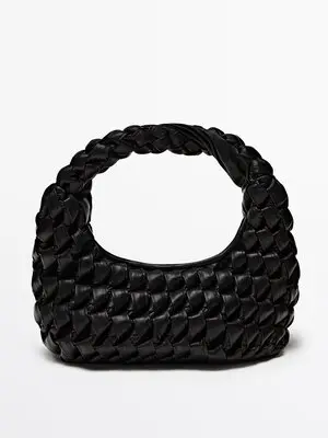Massimo Dutti Massimo Dutti Nappa Leather Maxi Bag - Black