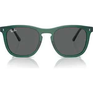 Ray-ban 53mm Polarized Square Sunglasses - Transparent Green