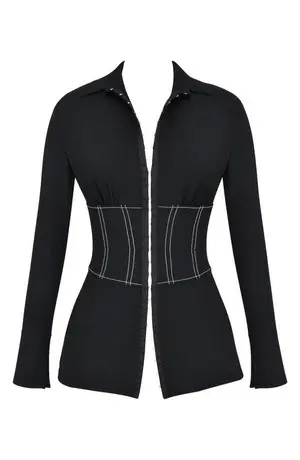 MISTRESS ROCKS Long Sleeve Corset Shirt