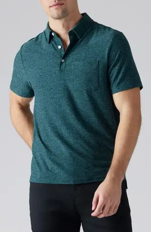RHONE Wfh Knit Polo Pacific