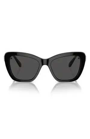 SWAROVSKI Swarovski 52mm Cat Eye Sunglasses Black