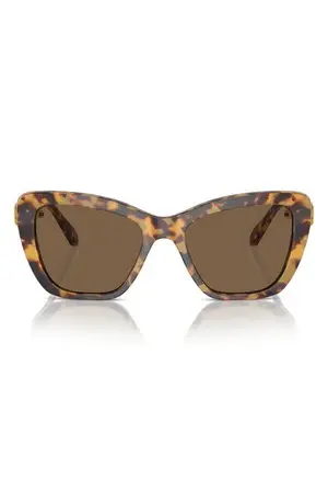 SWAROVSKI Swarovski 52mm Cat Eye Sunglasses Dark Brown