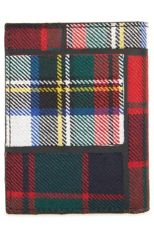 Comme Des Garçons Patchwork Tartan Bifold Wallet - Red