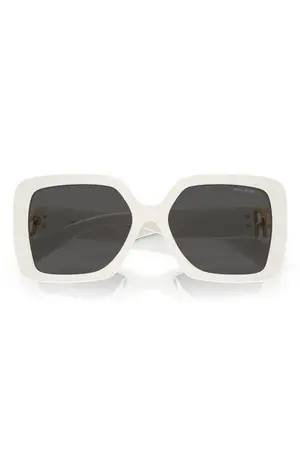 Miu Miu 56mm Square Sunglasses - White