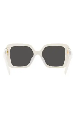 Miu Miu 56mm Square Sunglasses - White