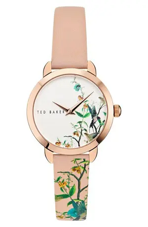 Ted Baker London Floral Dial Watch - Pink