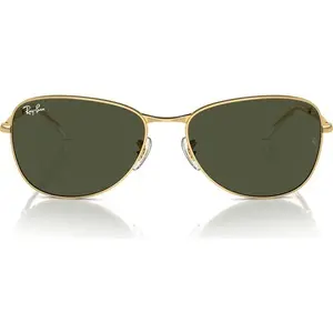 Ray-ban 56mm Pilot Sunglasses - Gold Flash