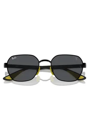 Ray-ban X Scuderia Ferrari 54mm Chromance Irregular Sunglasses - Black