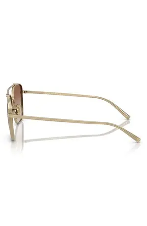 Oliver Spencer Rivetti 55mm Gradient Pilot Sunglasses - Brown Gold