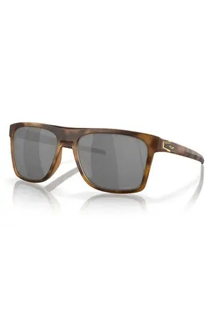 Oakley Leffingwell Rectangular Sunglasses - Brown Tort
