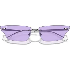 Ray-ban Ray-Ban 63mm Rimless Butterfly Sunglasses Gunmetal