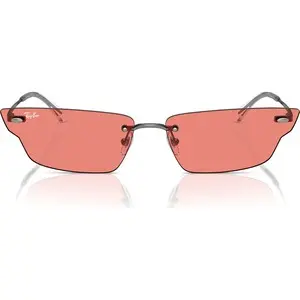 Ray-ban 63mm Rimless Butterfly Sunglasses - Pink