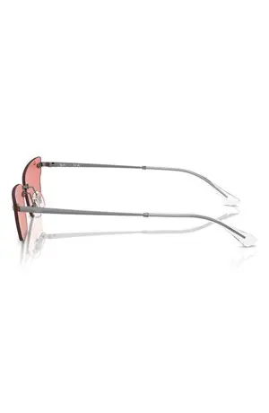 Ray-ban 63mm Rimless Butterfly Sunglasses - Pink