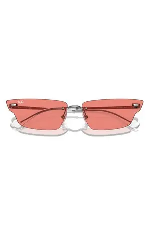 Ray-ban 63mm Rimless Butterfly Sunglasses - Pink
