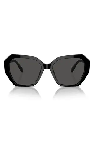 SWAROVSKI 56mm Photochromic Octagon Sunglasses - Black