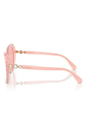 SWAROVSKI 56mm Photochromic Octagon Sunglasses - Pink