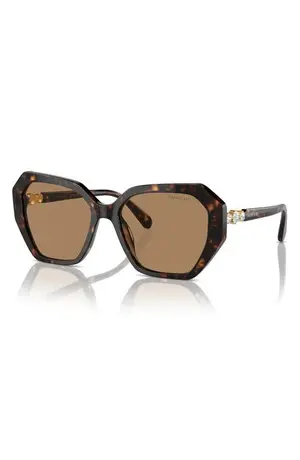 SWAROVSKI 56mm Constella Round Sunglasses