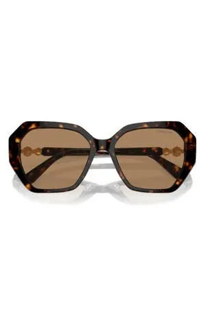 SWAROVSKI 56mm Constella Round Sunglasses