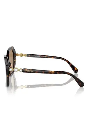 SWAROVSKI 56mm Constella Round Sunglasses