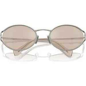 Miu Miu 54mm Oval Sunglasses - Silver