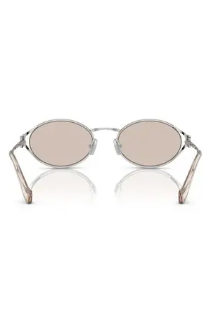 Miu Miu 54mm Oval Sunglasses - Silver