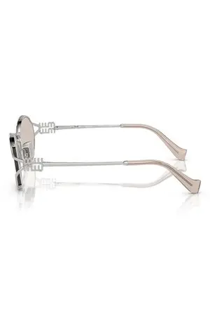 Miu Miu 54mm Oval Sunglasses - Silver