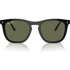 Ray-ban 53mm Polarized Square Sunglasses - Black