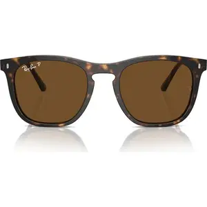 Ray-ban 53mm Polarized Square Sunglasses - Havana
