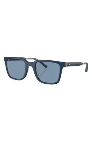 Oliver Spencer Roger Federer Rectangular Sunglasses - Matte Blue