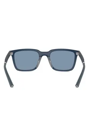 Oliver Spencer Roger Federer Rectangular Sunglasses - Matte Blue